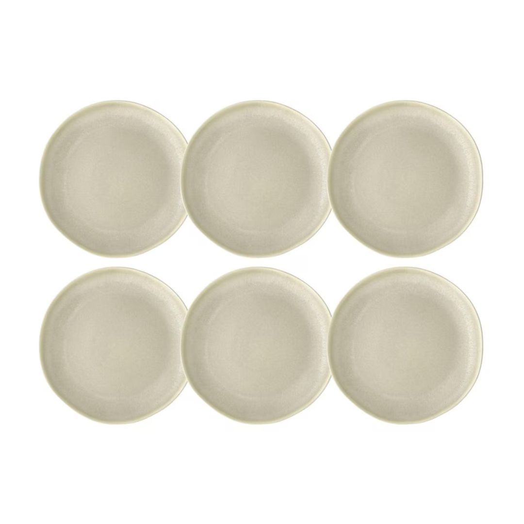 Shoku Lunch plate, Beige 6 Pieces - Villa Collection – Nordichaus.ch